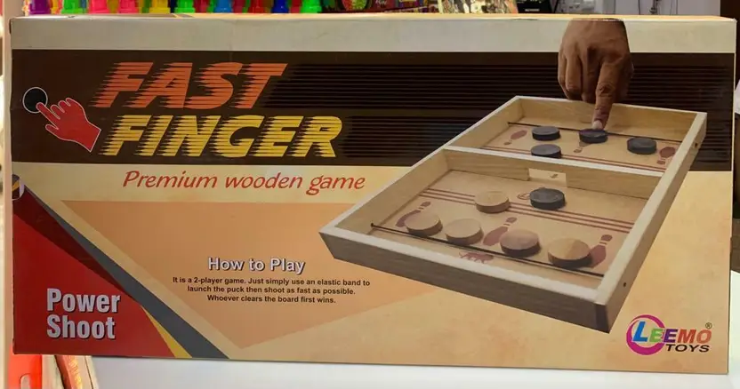 FAST FINGER Premium Wooden Sling Puck Board Game – Vellore Shopzee