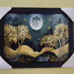 Golden Valley With Moon – Crystal Bubble Poster Plastic Photo Frame ...