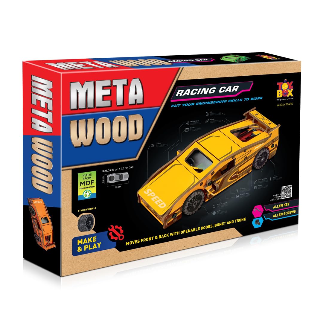 Meta Wood Racing Car Make & Play Building Kit – Engineering Skills ...