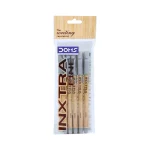 Doms Inxtra Fine Ball Pen Black Ink Colour Pack of 5 for Students ...