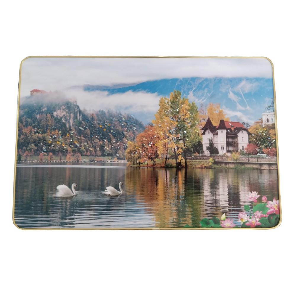 Beautiful Swan Lake – Crystal Bubble Poster Plastic Photo Frame – Wall ...