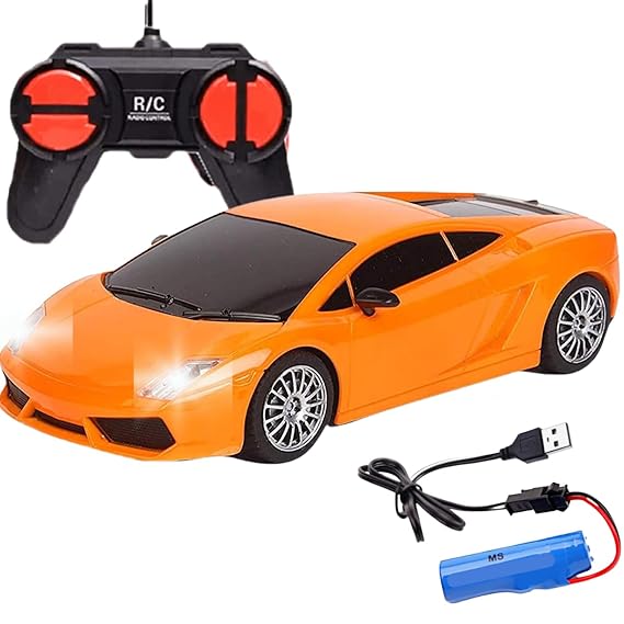 1:24 Scale Orange Colour Remote Control car, RC car Toy with Remote ...