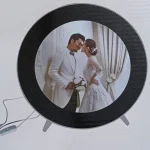 20cm Plastic White Round Shape Magic Mirror Photo Frame with LED for ...