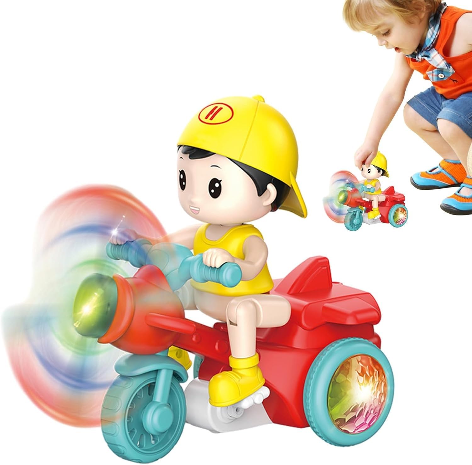 Cool Tricycles Electric light Stunt Cycle – Electric Rotatable Push ...
