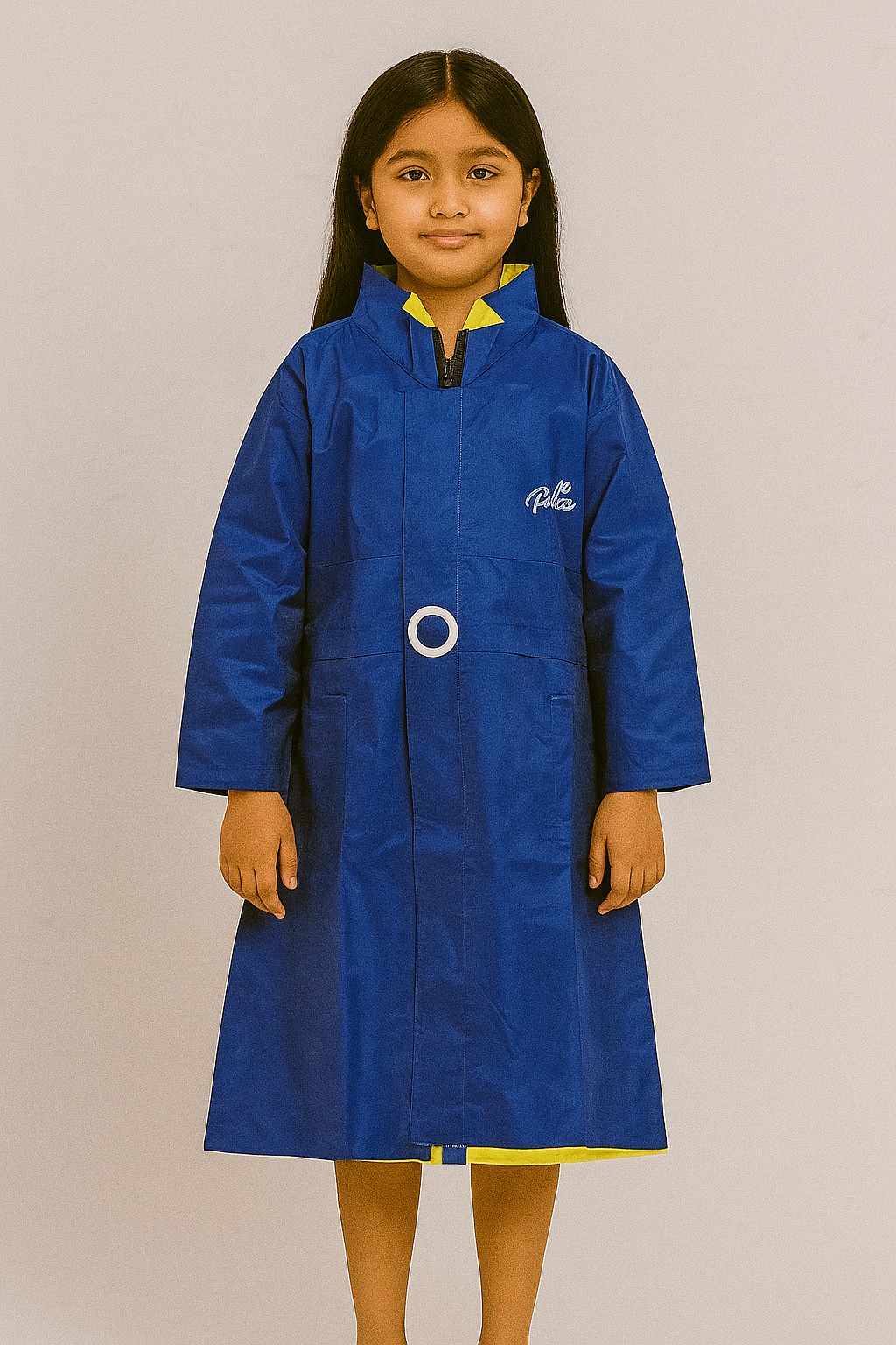 XXL Raincoat for Women with Inbuilt Hood, Waist Belt High Neck Design ...